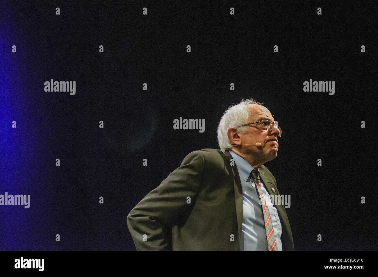 Senator Bernie Sanders speaks and hosts a Q and A at the Brixton ...