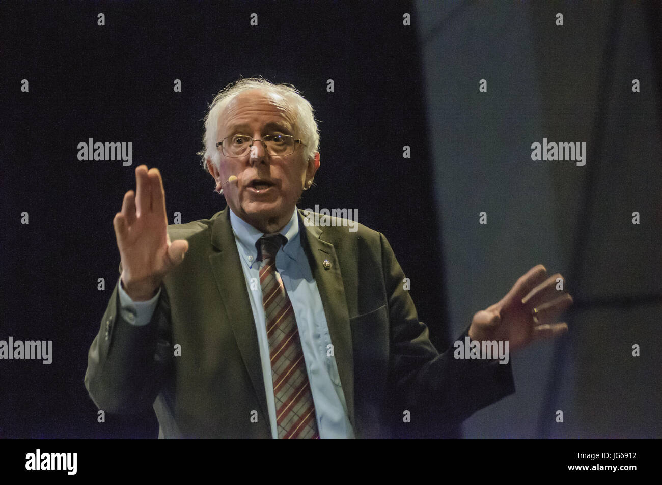 Senator Bernie Sanders speaks and hosts a Q and A at the Brixton ...