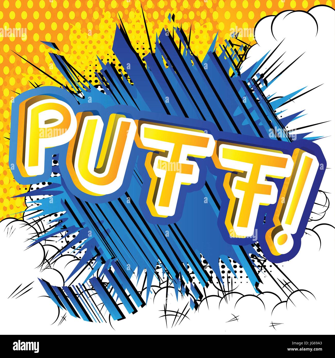 Puff! - Vector illustrated comic book style expression Stock Vector ...