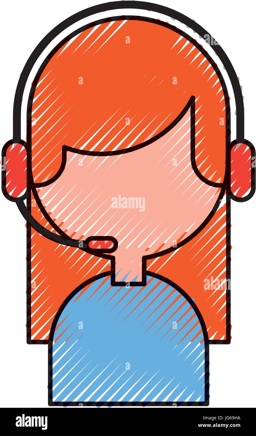 call center agent avatar vector illustration design Stock Vector Image ...