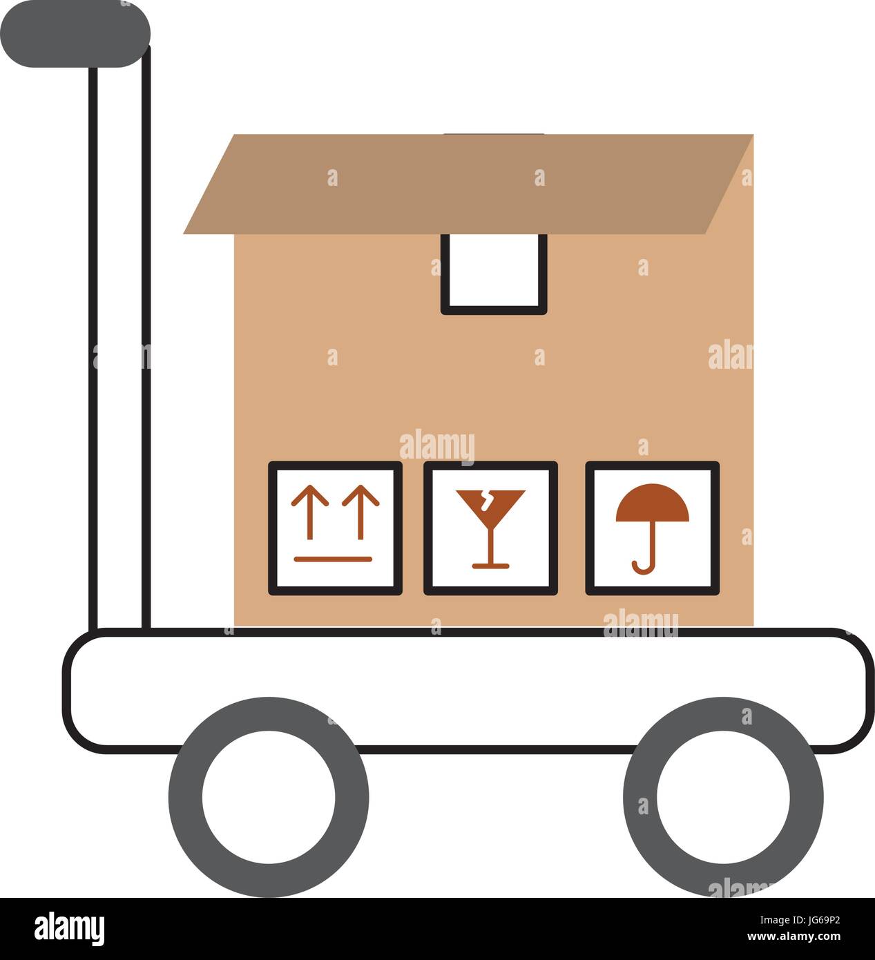 cart with boxes carton delivery icon vector illustration design Stock ...
