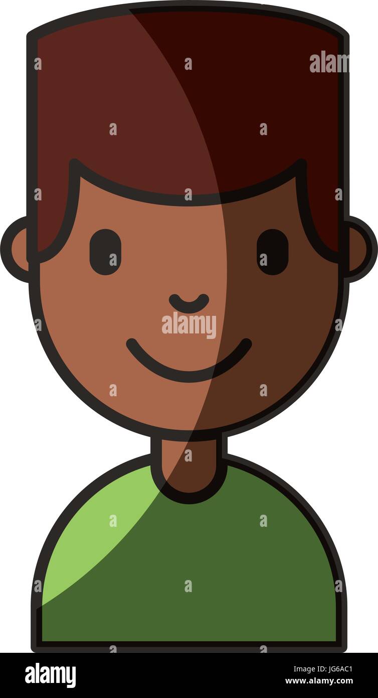 young man black avatar character vector illustration design Stock ...