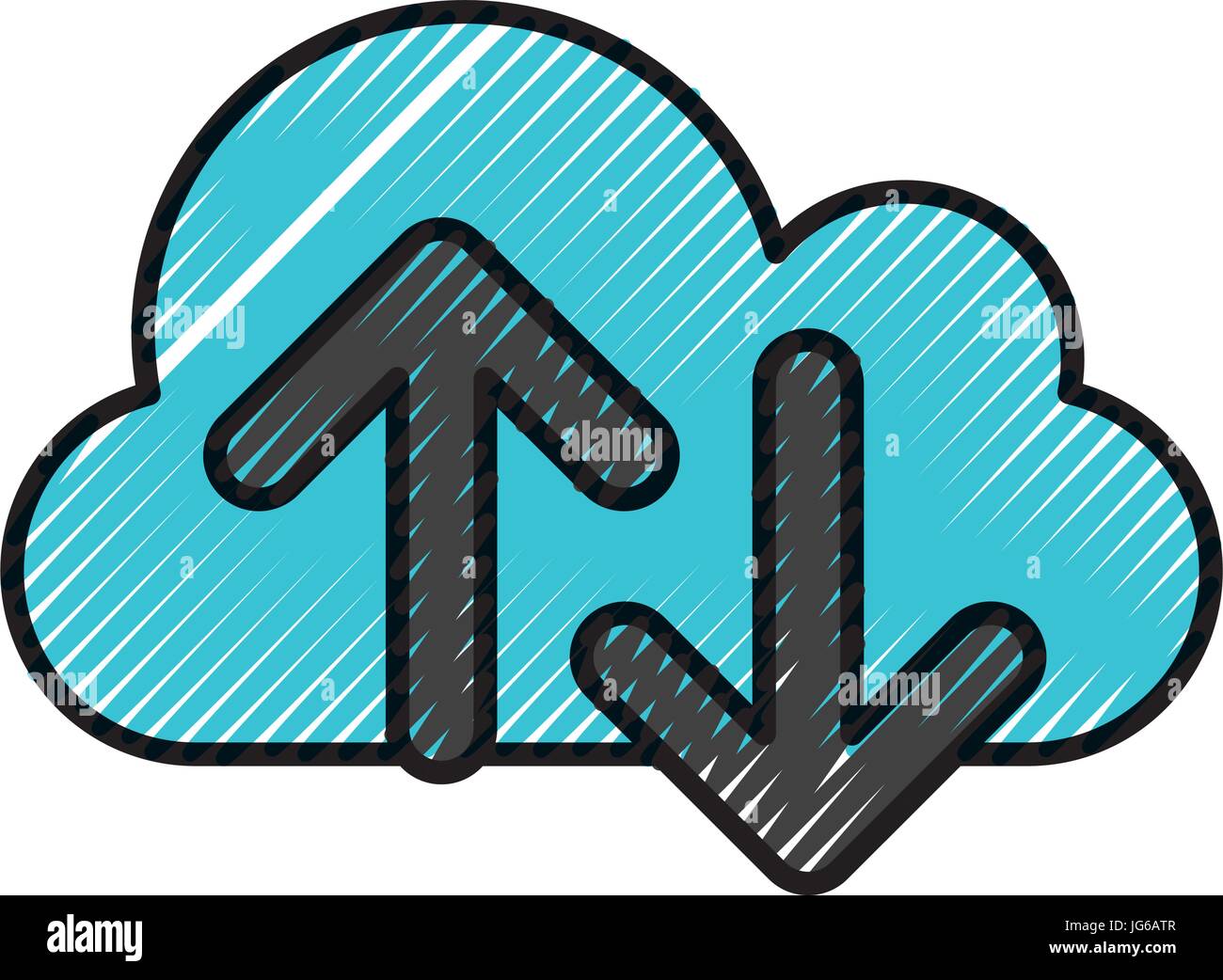 cloud computing with arrows Stock Vector Image & Art - Alamy
