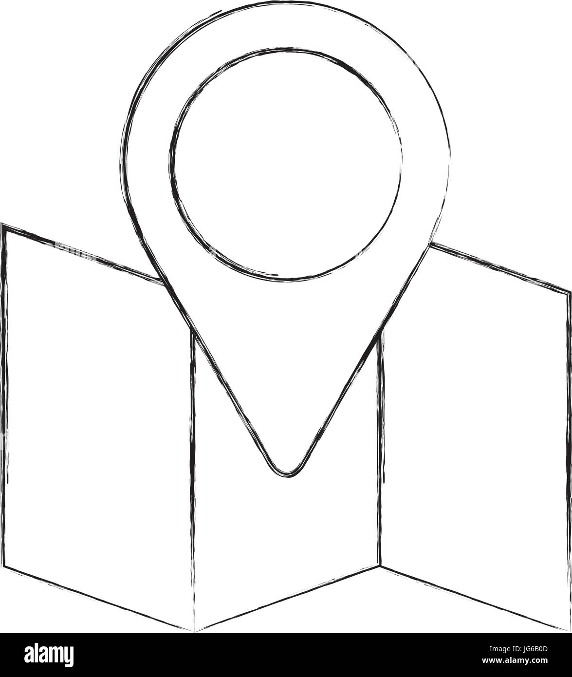 paper map with pointer Stock Vector Image & Art - Alamy