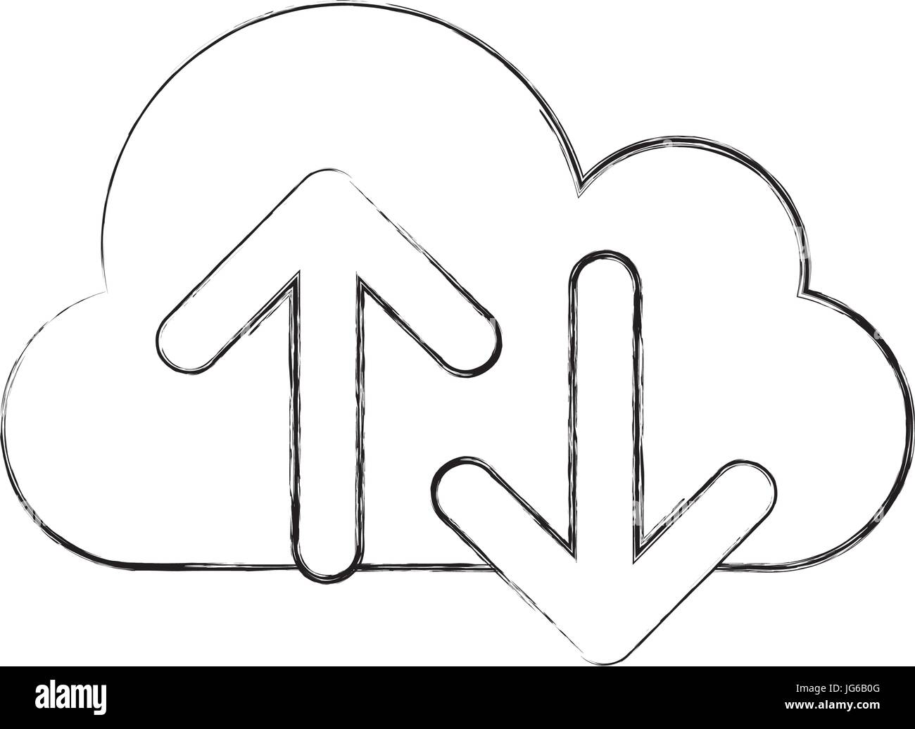 cloud computing with arrows Stock Vector Image & Art - Alamy
