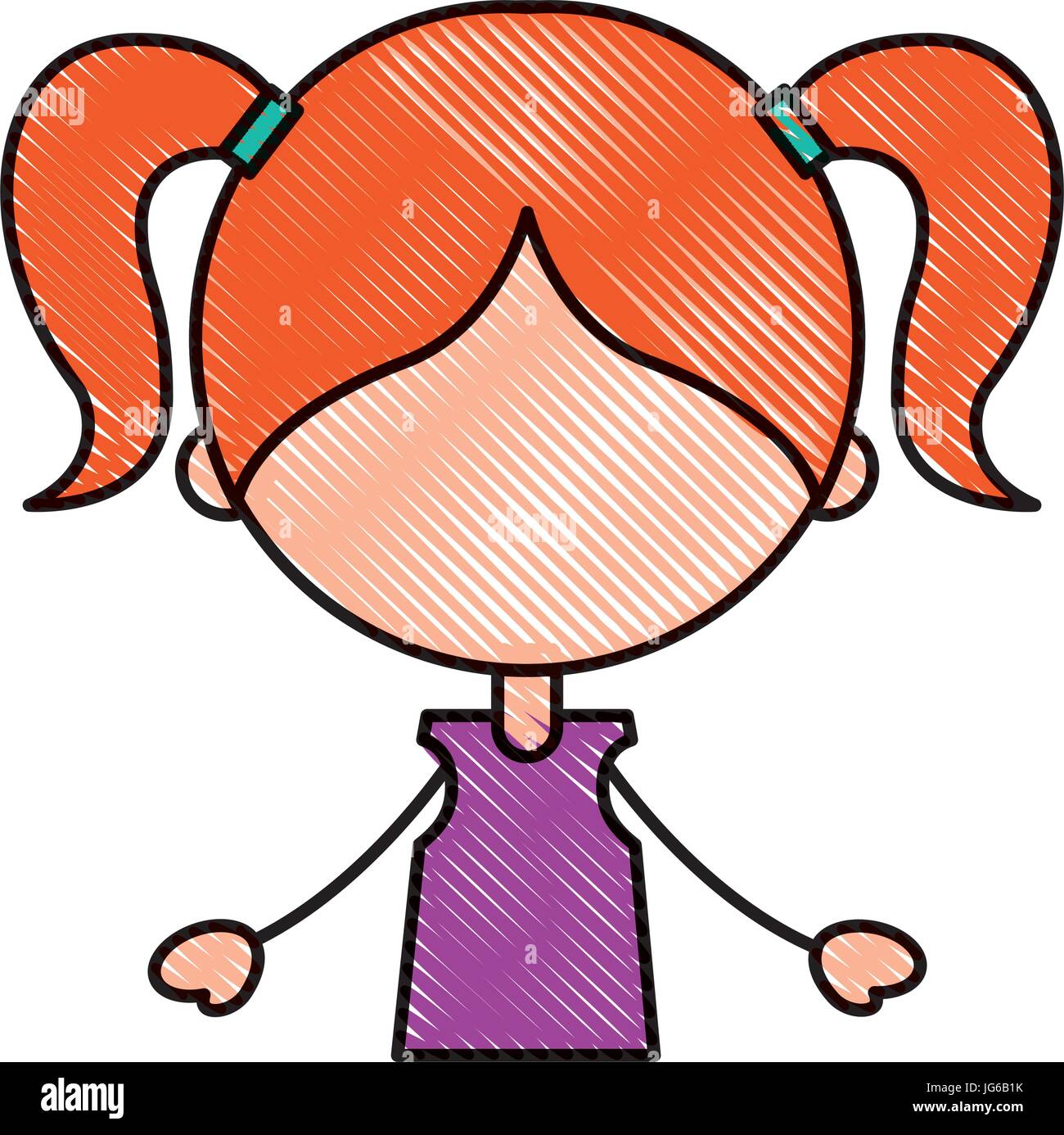 cute girl character icon Stock Vector Image & Art - Alamy