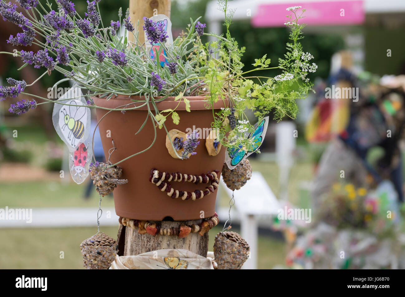 3rd July, 2017. RHS Hampton Court Palace Flower Show. Scarecrow ...