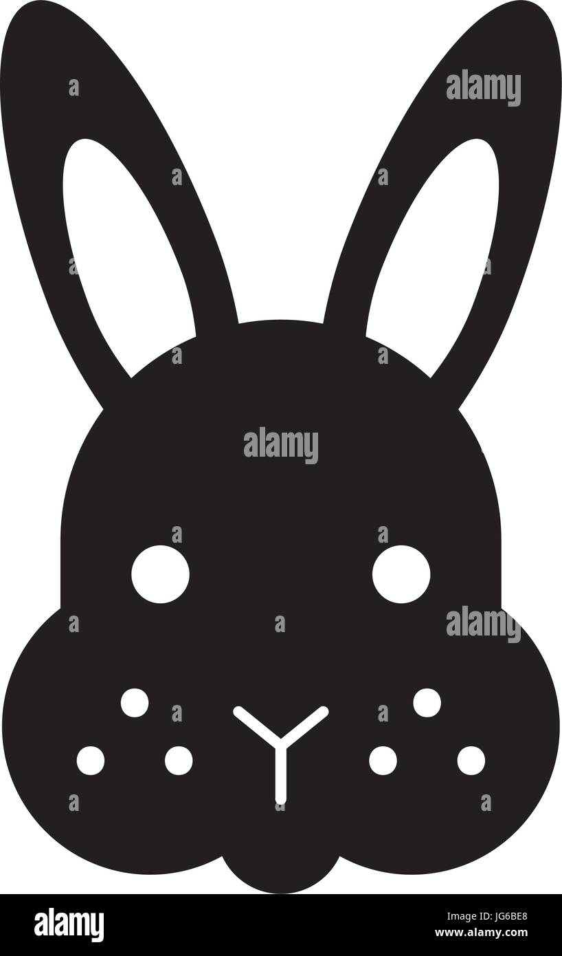 Rabbit head symbol Stock Vector Images - Alamy