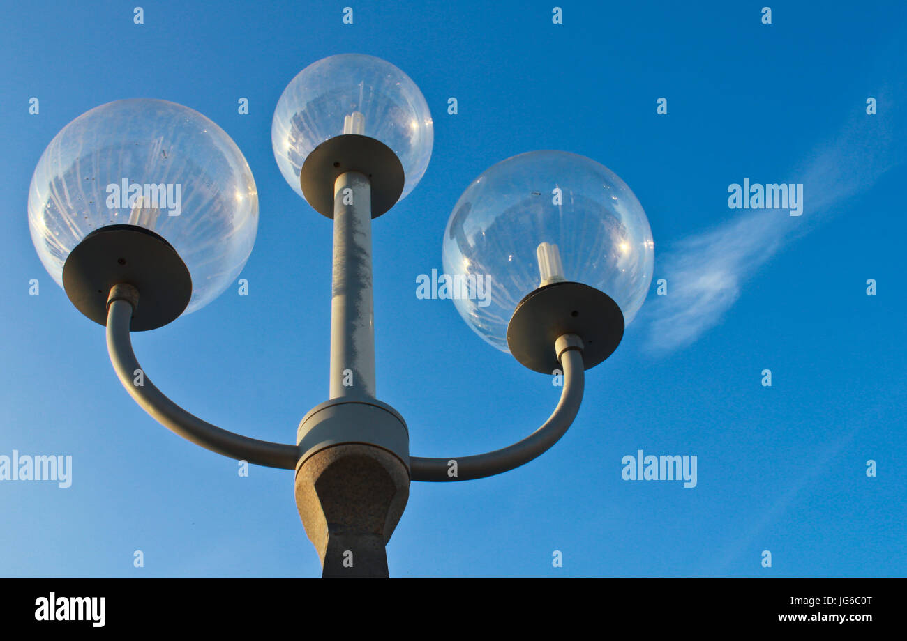 Night Bubbles - Lamp Posts of Marina Walk Abu Dhabi, UAE Stock Photo ...