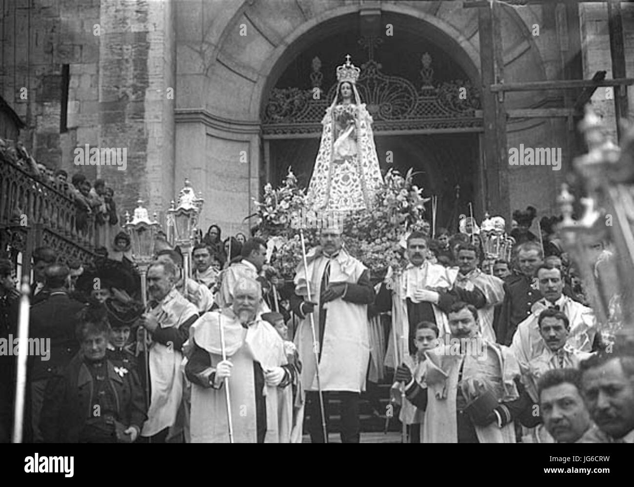 A depiction of a procession in Lisbon, capturing the vibrant cultural ...