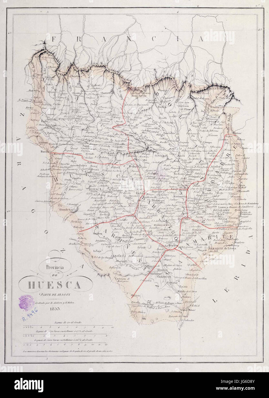 Map of huesca hi-res stock photography and images - Alamy