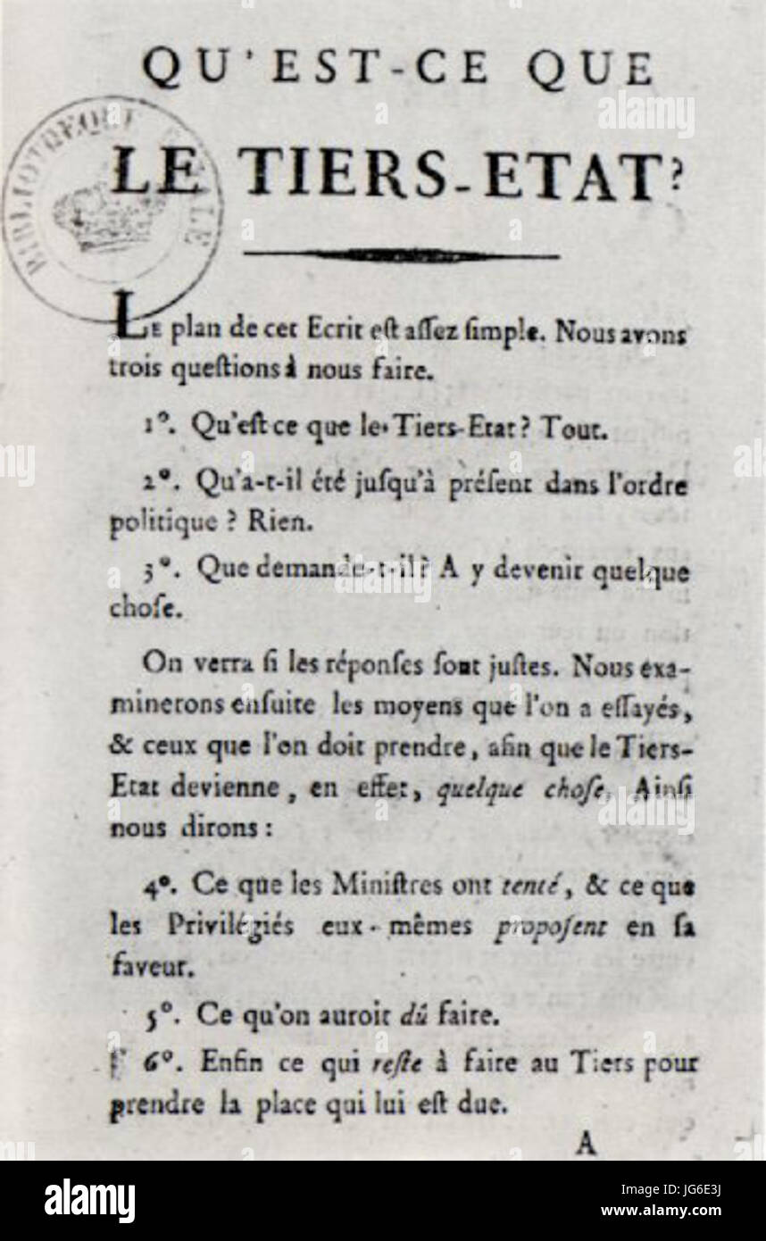 Le tiers état hi-res stock photography and images - Alamy