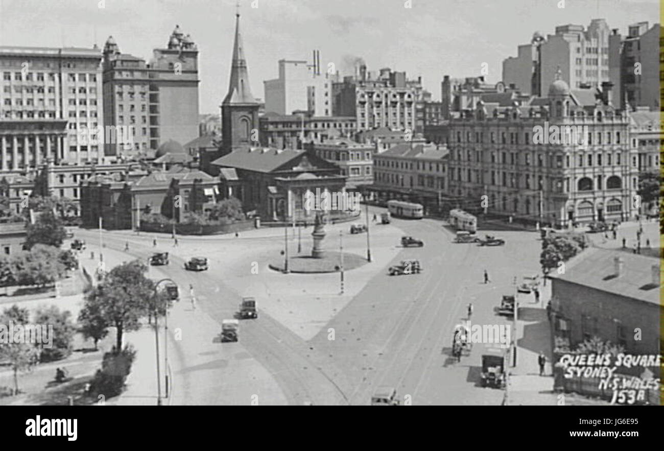 Queen s Square Sydney c1930 Stock Photo - Alamy