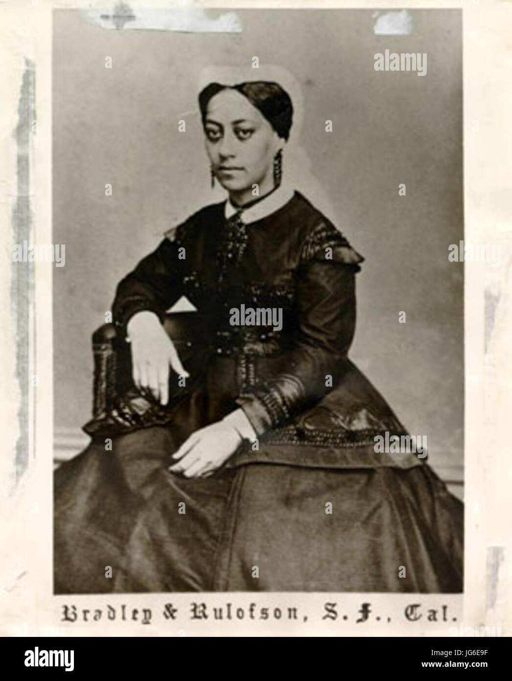Queen Emma of Hawaii photograph by Bradley 26 Rulofson01 Stock Photo ...
