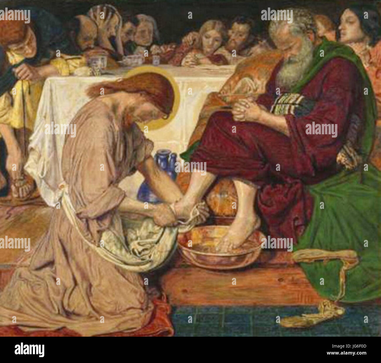 Christ washing peter s feet hi-res stock photography and images - Alamy