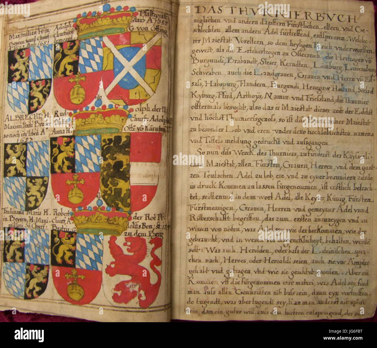 The Röxner Turnierbuch, a manuscript from the 17th century, records ...