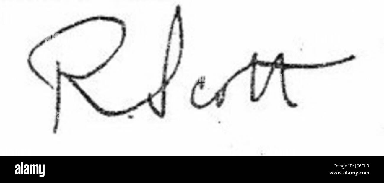 R.F. Scott s signature Stock Photo - Alamy