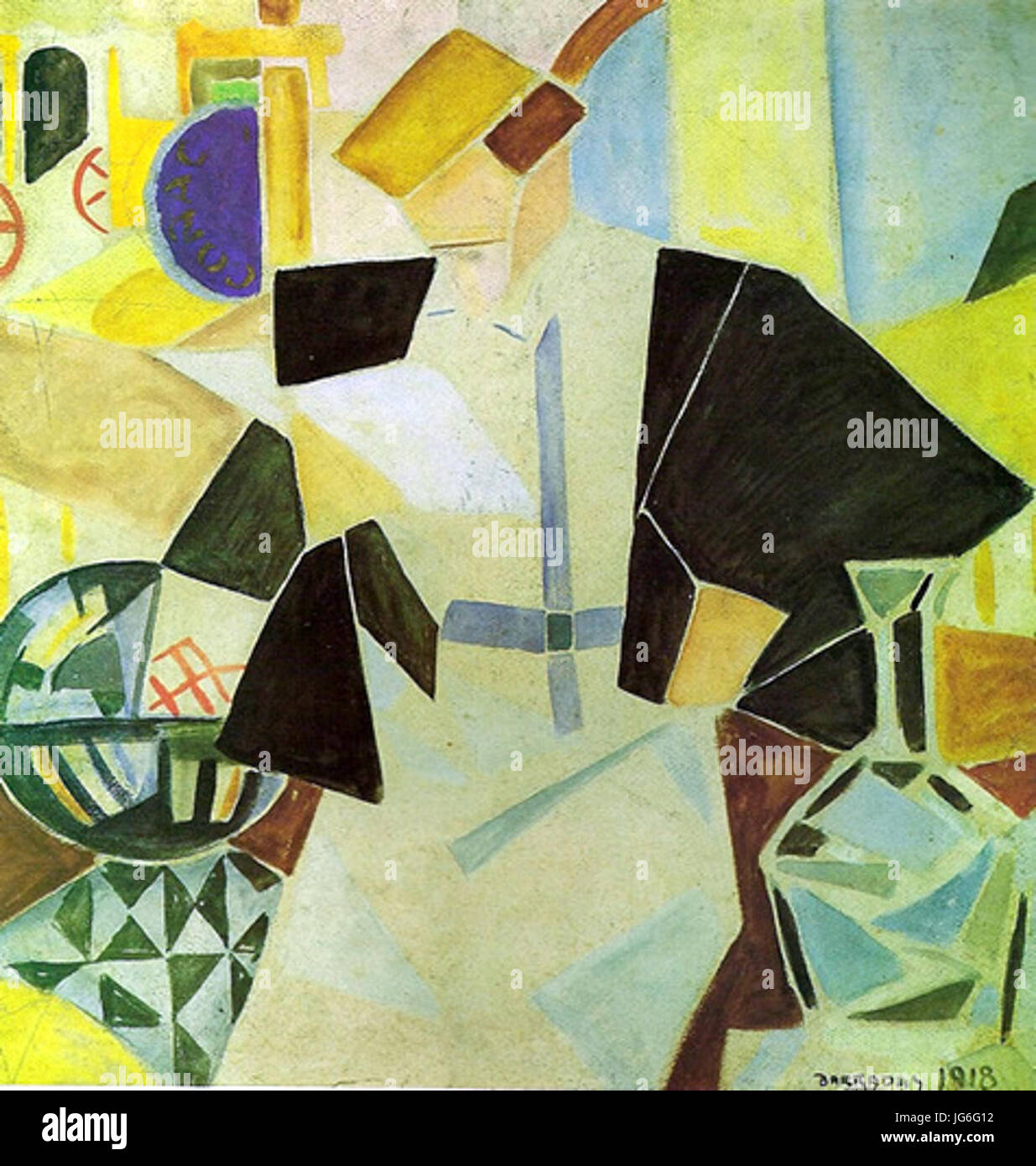 Rafael Barradas - Dama en el café 1918 Stock Photo - Alamy