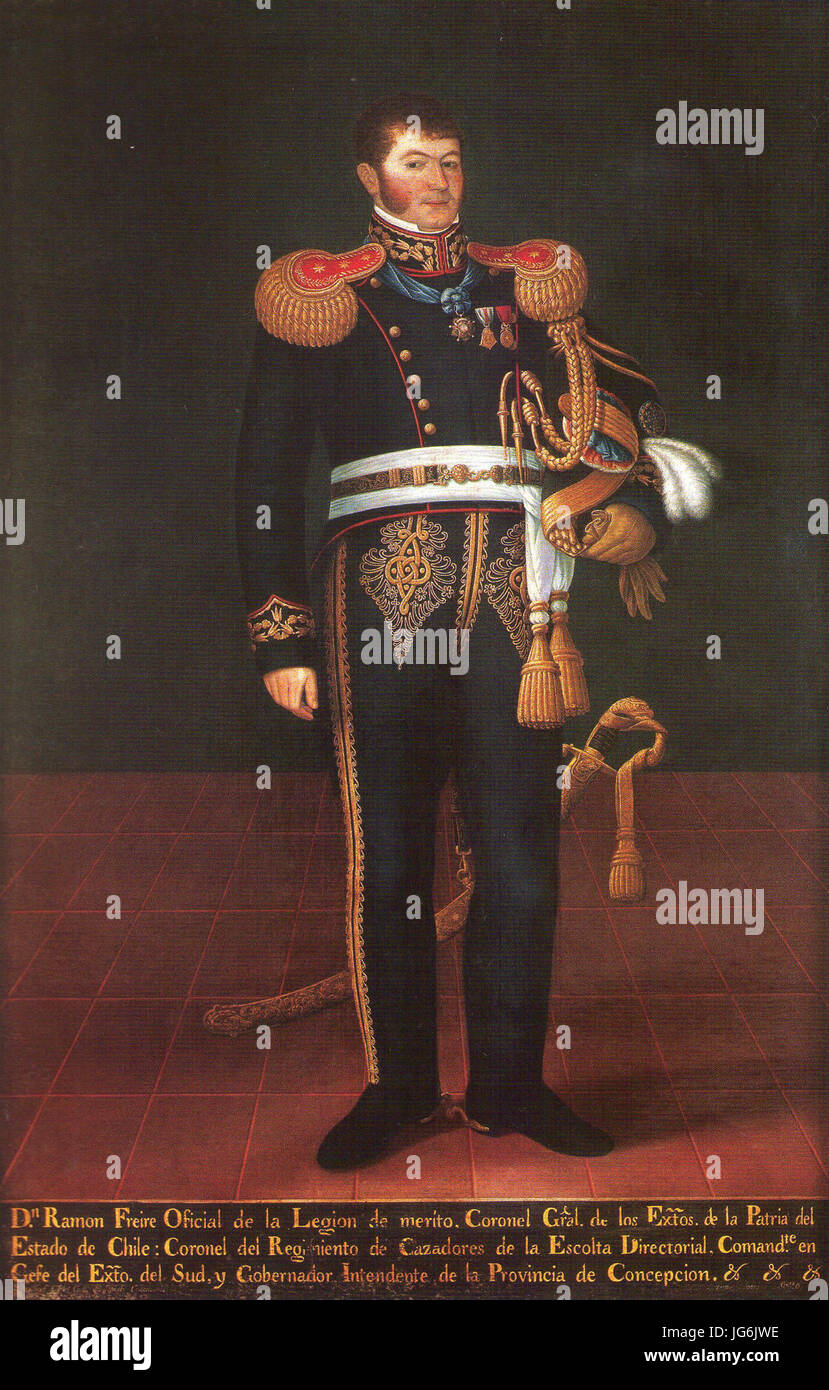 Retrato del General Coronel Don Ramón Freire Stock Photo - Alamy