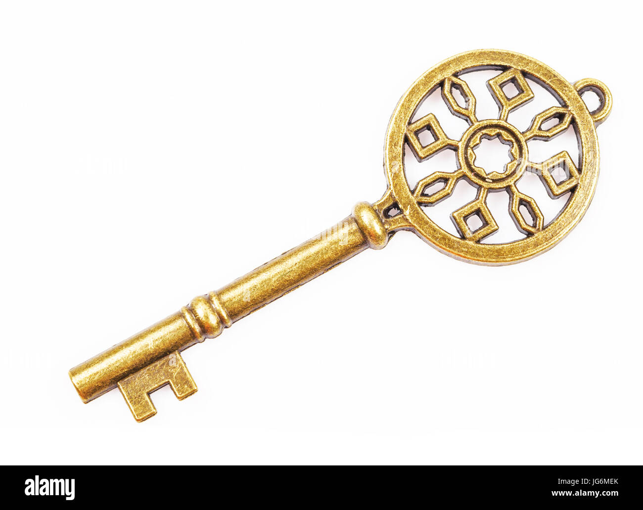 Old vintage key isolated on white background Stock Photo - Alamy