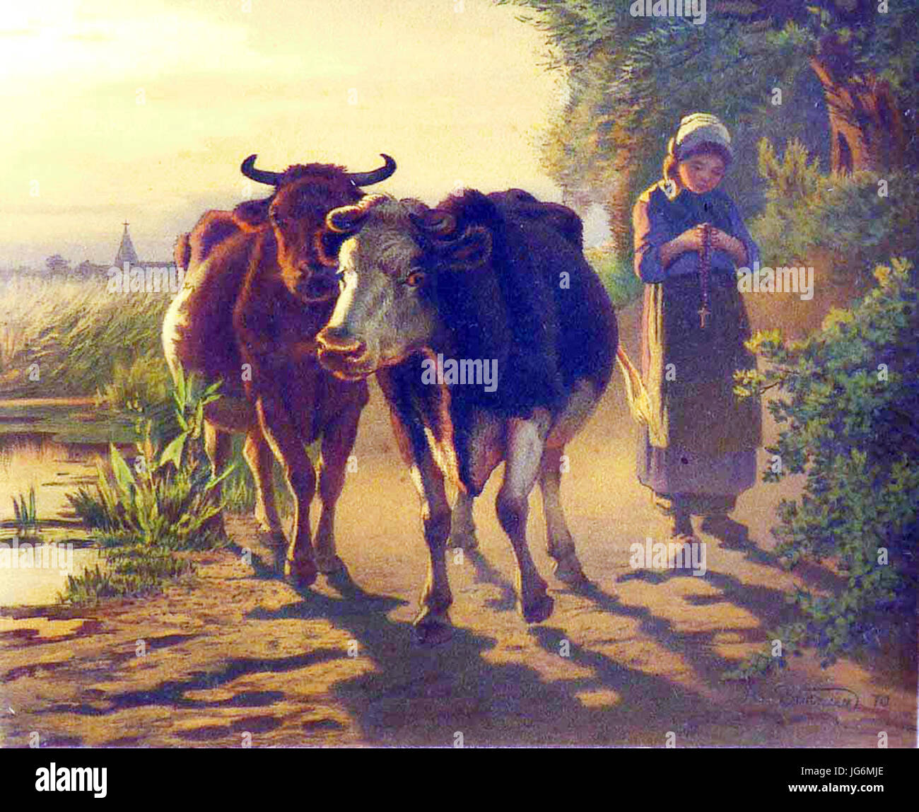 Richard Burnier - Rückkehr von der Weide Stock Photo - Alamy