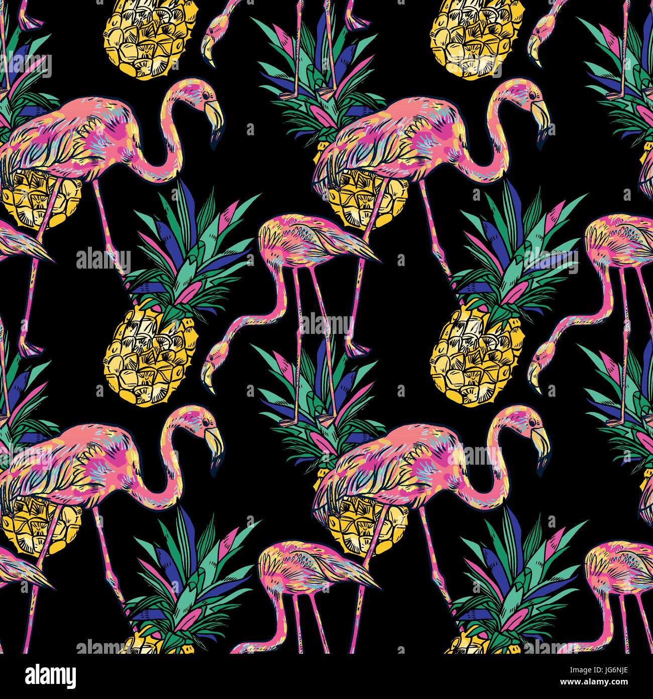 Pineapple pattern hi-res stock photography and images - Alamy