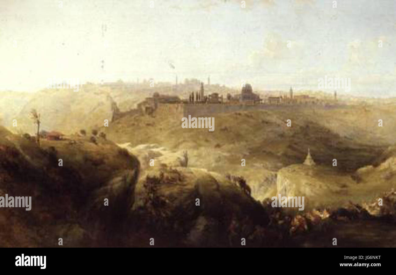 Roberts26Haghe Pilgrimage to Jerusalem Stock Photo - Alamy