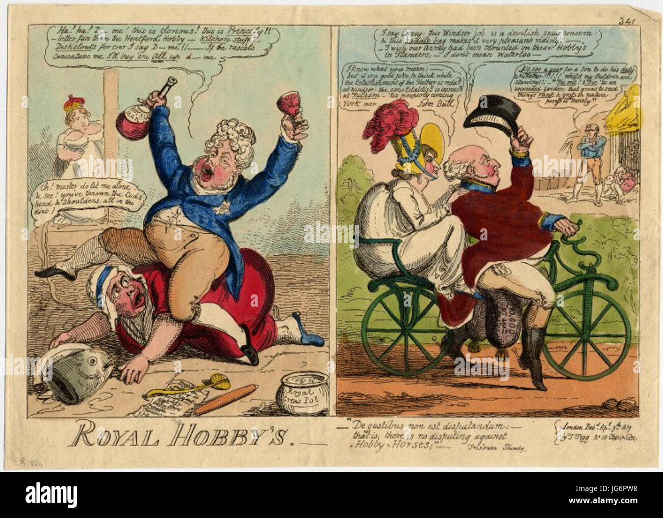 Royal Hobby s by George Cruikshank 1819 Stock Photo - Alamy