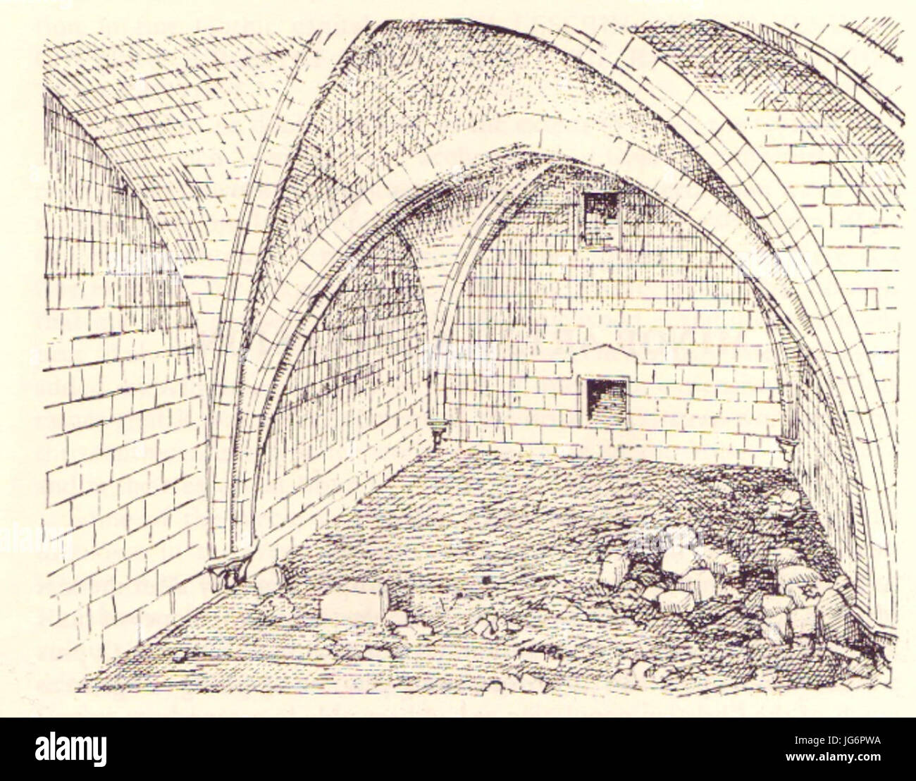 Royal Manor Kouklia Gothic hall Enlart Stock Photo - Alamy