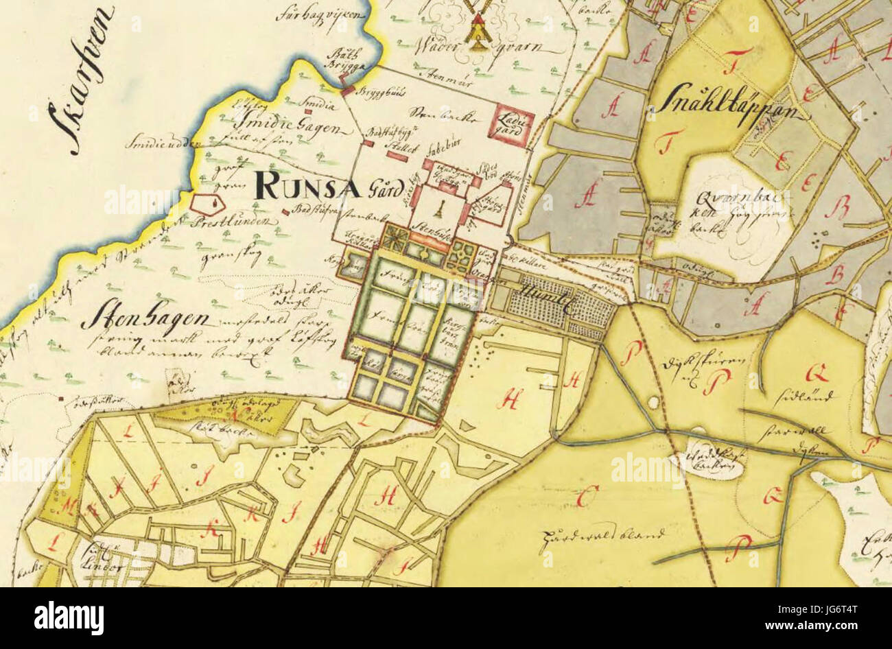 Runsa gård 1707 Stock Photo - Alamy