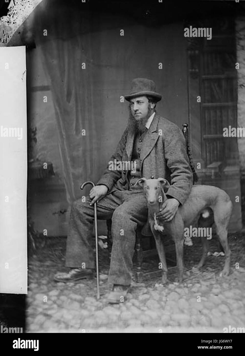 Dog and human old Black and White Stock Photos & Images - Alamy