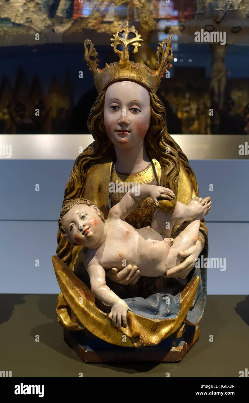 Saint Barbara, the Virgin Mary, and Saint Dorothea (Virgin Mary), from ...