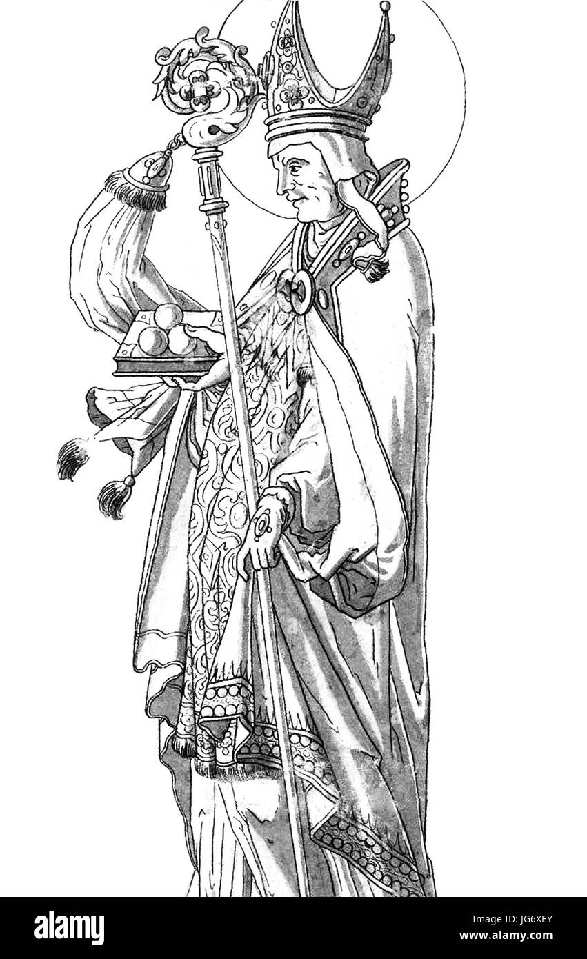 Saint Nicholas, by Circle of Hans Bock Stock Photo - Alamy