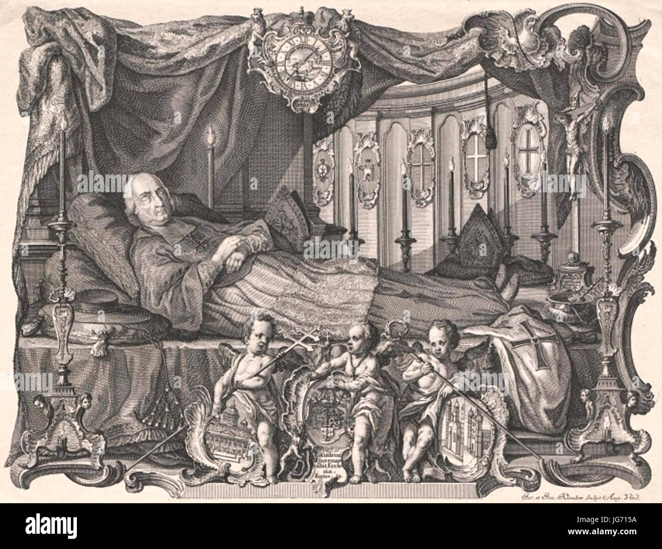 Schönborn Damian Hugo Katafalk 1 Stock Photo - Alamy