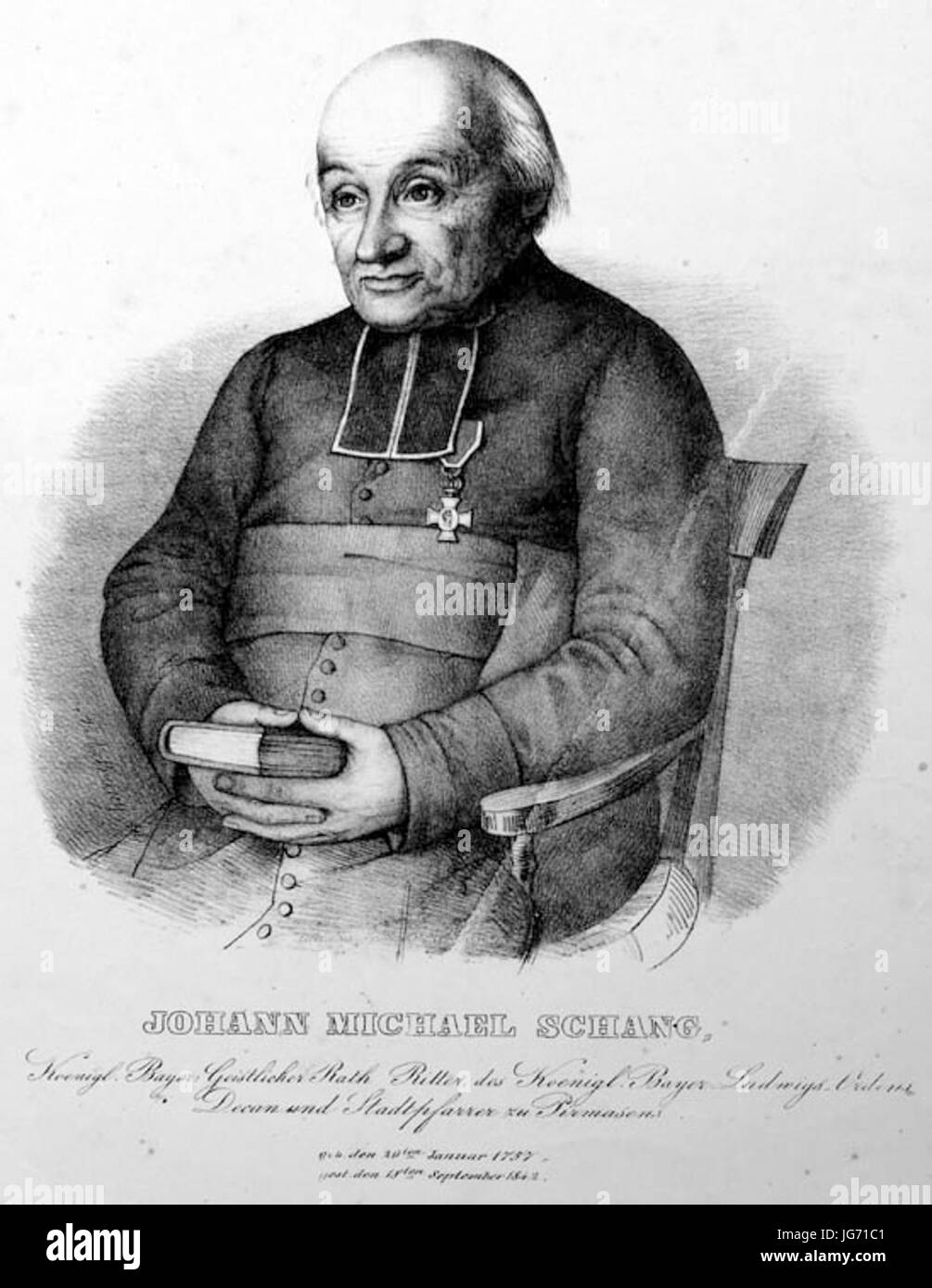 This artwork, titled 'Schang Altersbild', presents a portrait of an ...