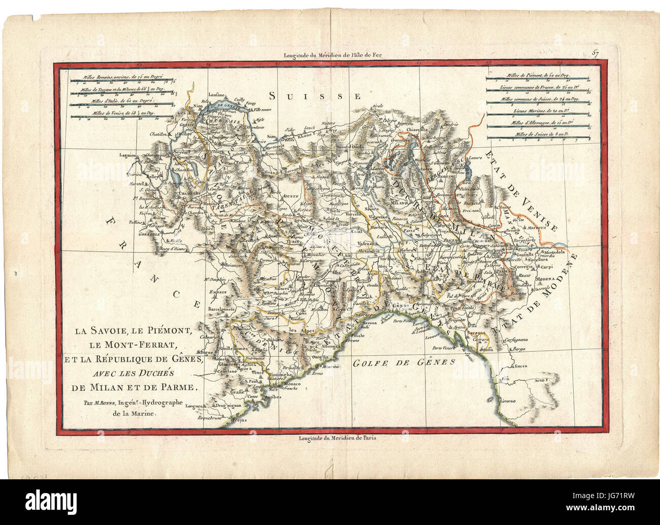 Vintage map of milan hi-res stock photography and images - Alamy