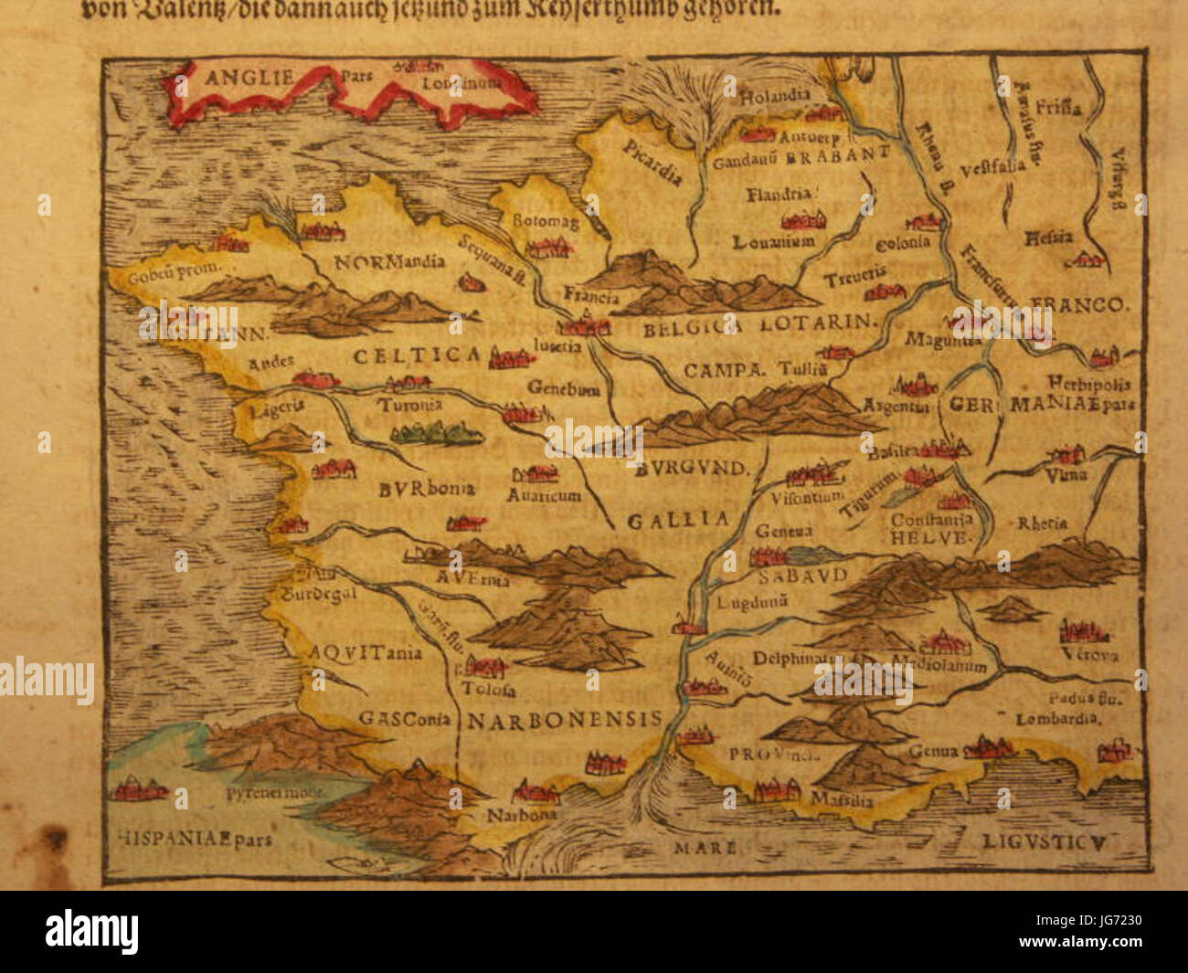 Map of ancient France 28160029 Stock Photo - Alamy