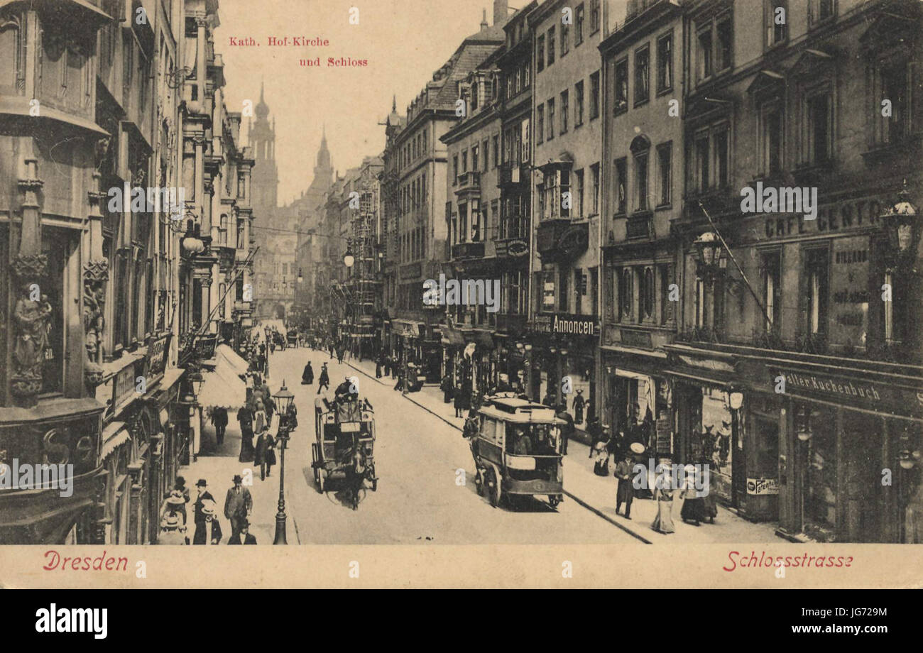 Schloßstraße in Dresden um 1900 (Postkarte Stock Photo - Alamy