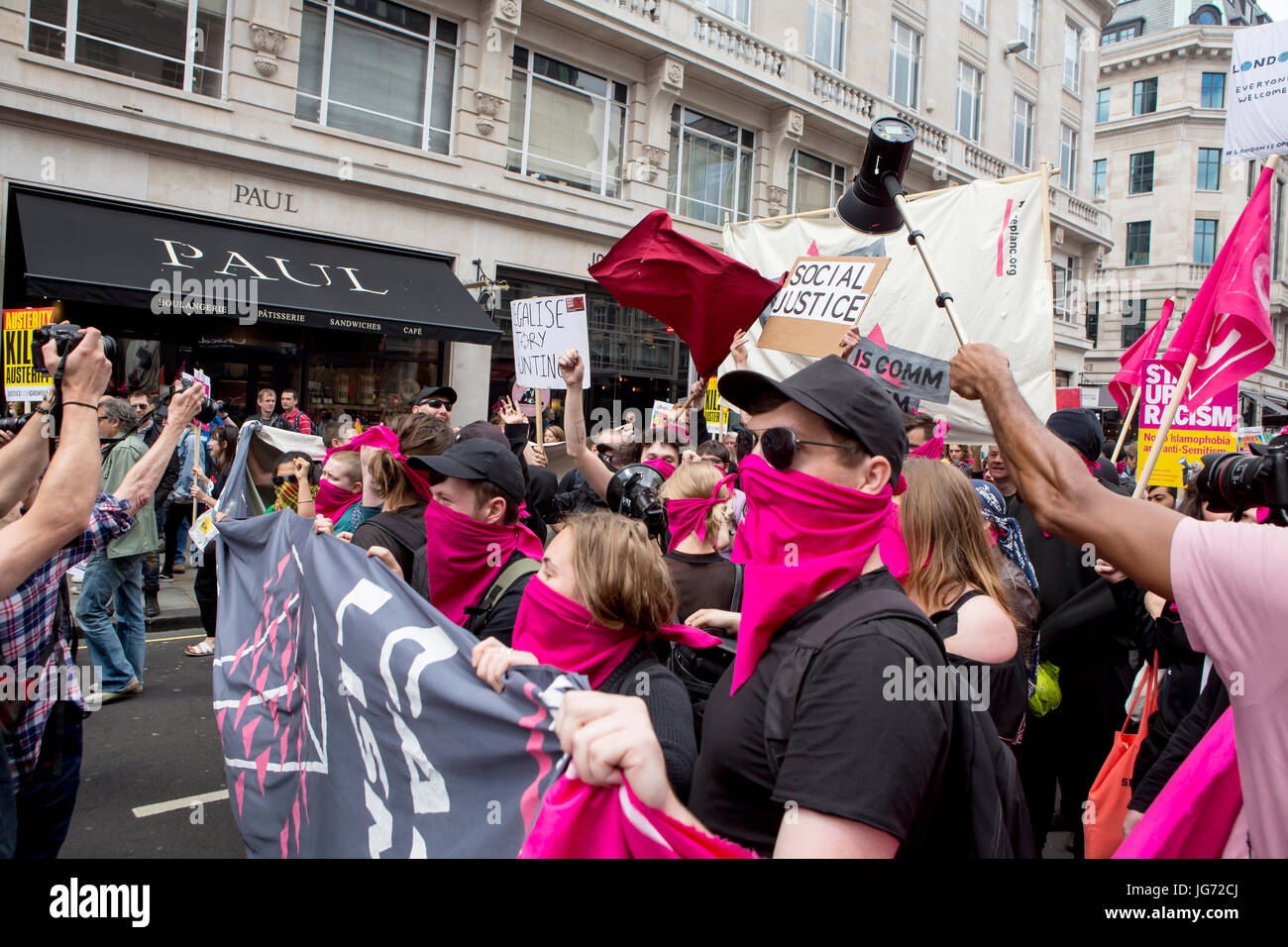 London, United KIngdom - July 1, 2017: The Communists wore Pink. A ...
