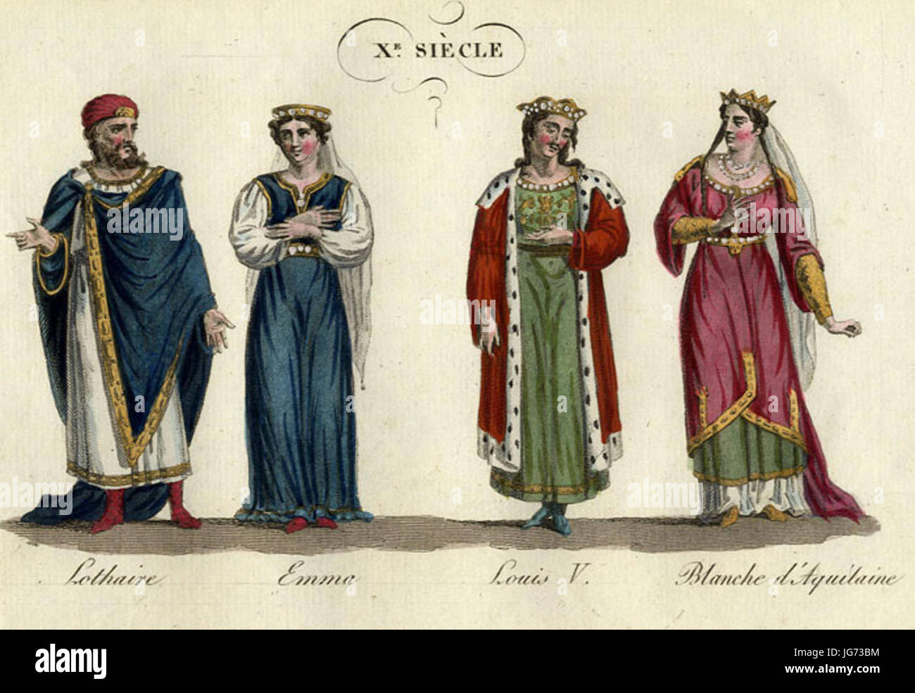Lothaire Emma Louis V Blanche d Aquitaine Stock Photo - Alamy