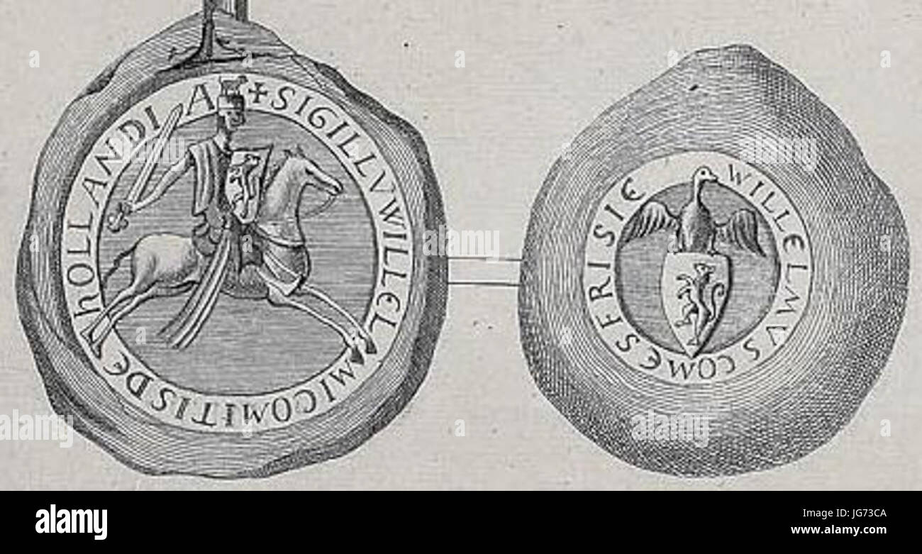 Seal of William I Count of Holland 1203-1 2 28with counterseal29 Stock ...