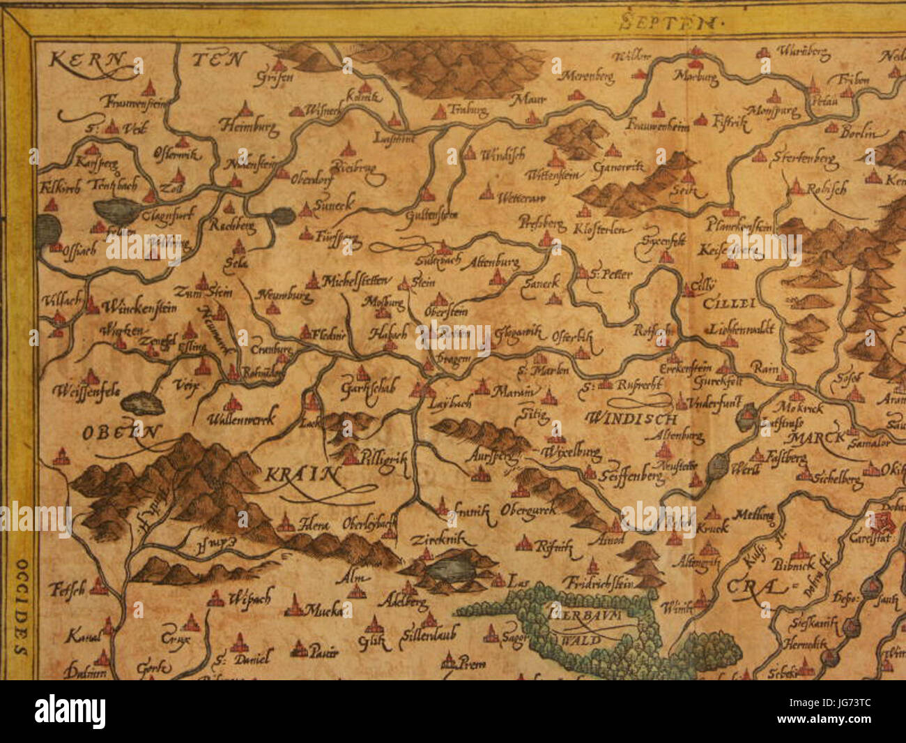 Map of Slavonia 28ex-Yugoslavia29 28160029 north west Stock Photo - Alamy