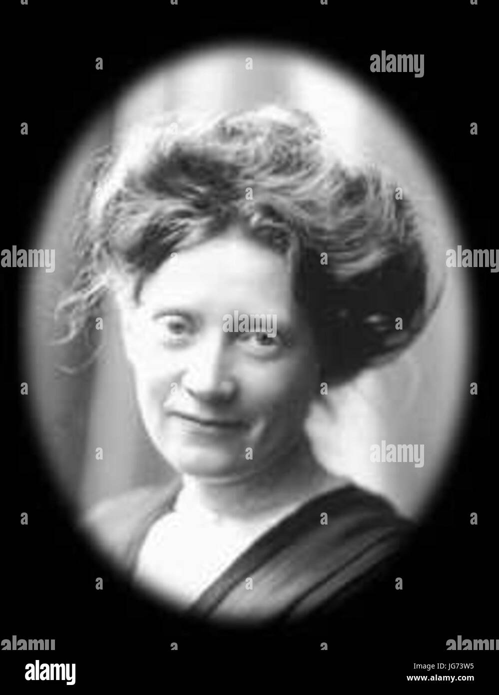 Self-portrait of Johanne Hesbeck oval Stock Photo - Alamy