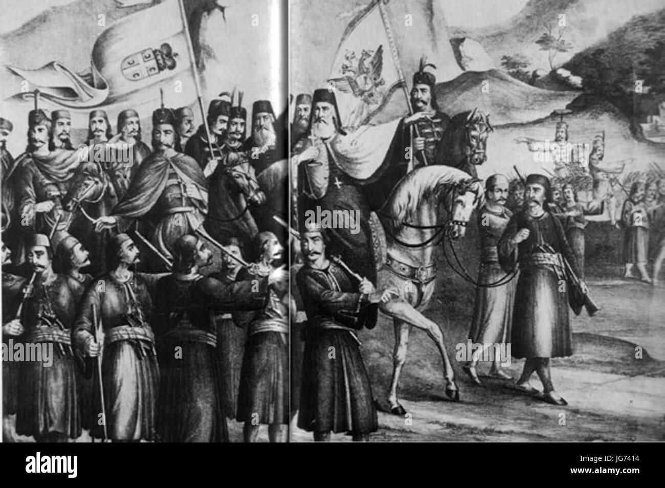 Seoba Srba lithography by P. Čortanović 28ca. 186 9 Stock Photo - Alamy