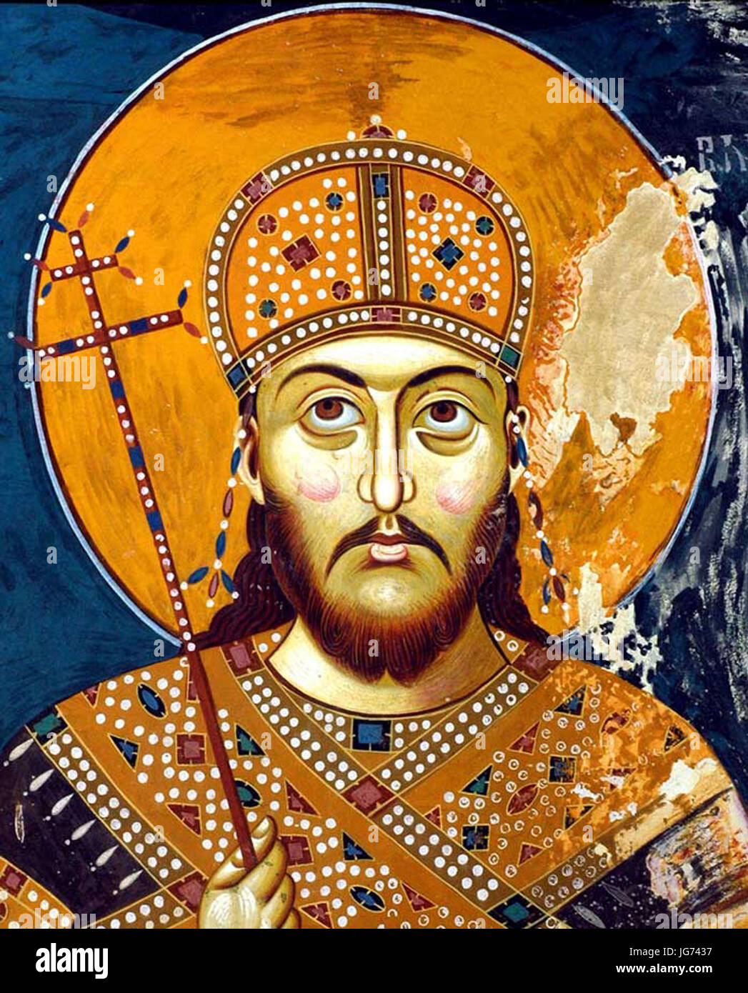 Serbian Emperor Stefan DuC5A1an, cropped Stock Photo - Alamy