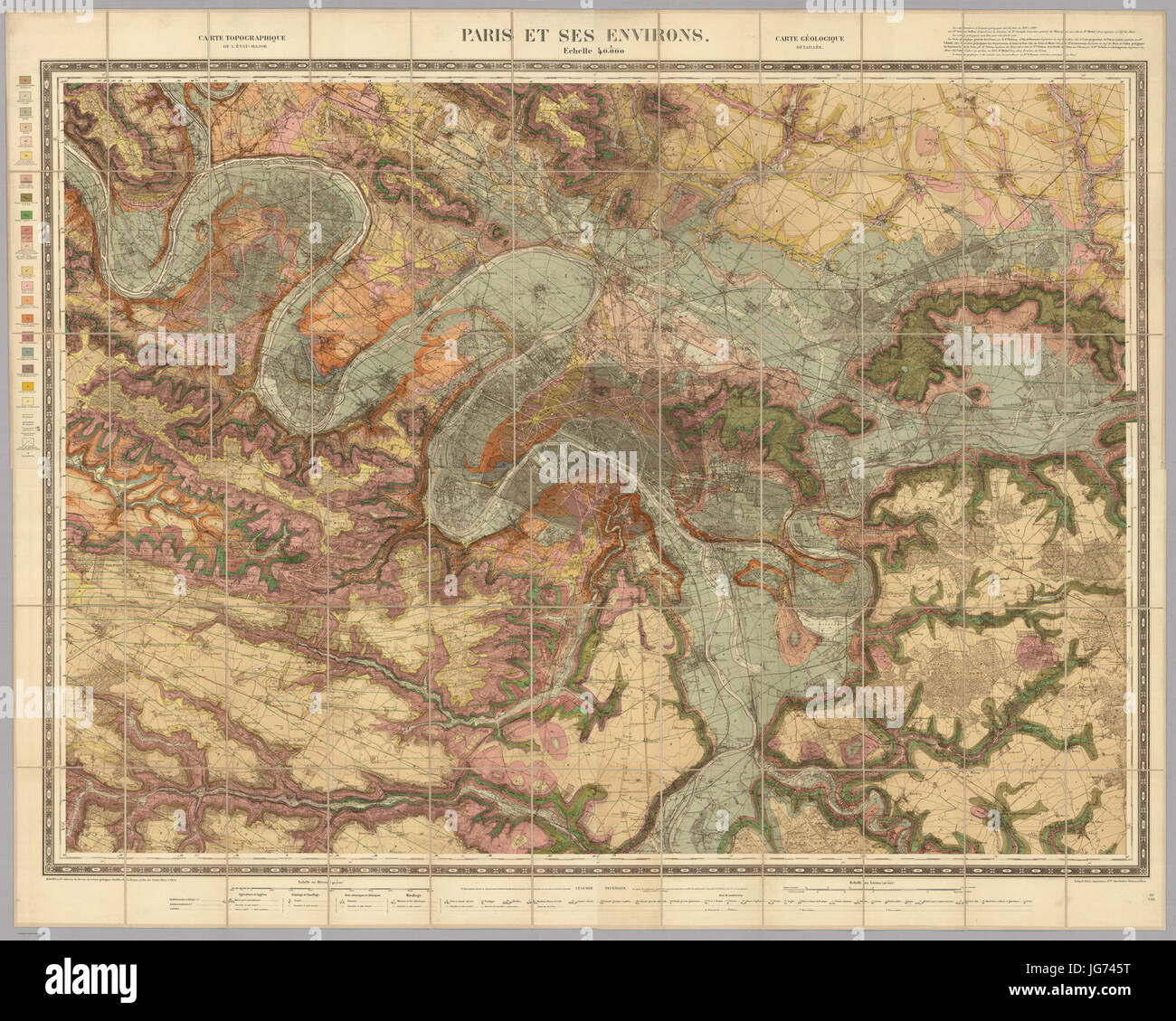 Paris, map 1890 hi-res stock photography and images - Alamy