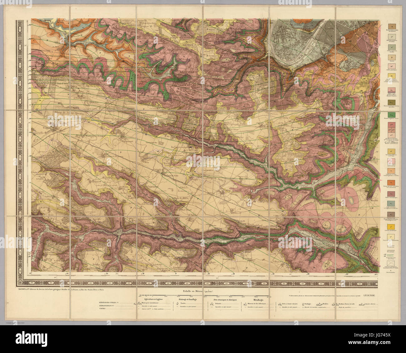 Paris, map 1890 hi-res stock photography and images - Alamy