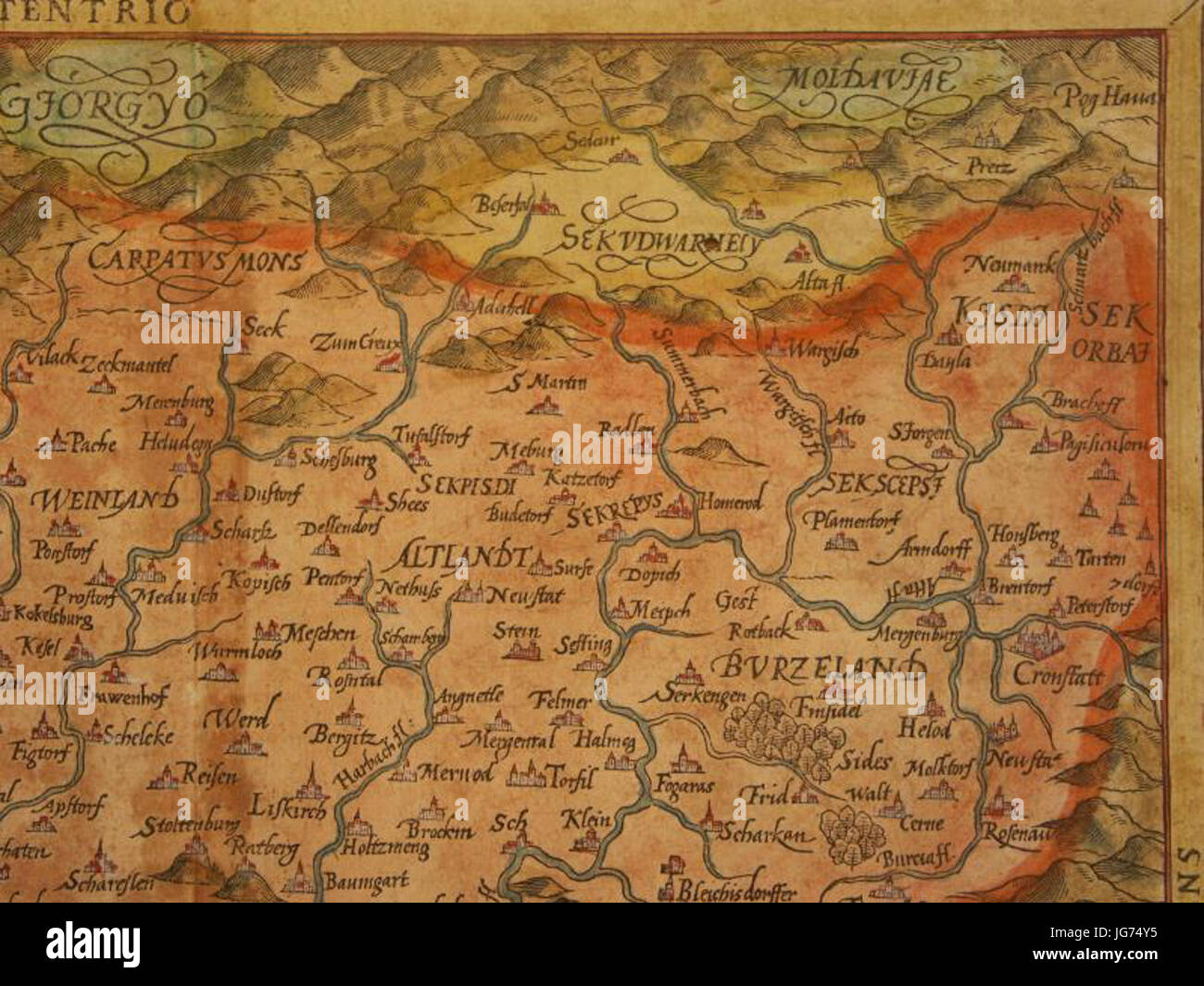 Map of Transylvania28160029 north east Stock Photo - Alamy