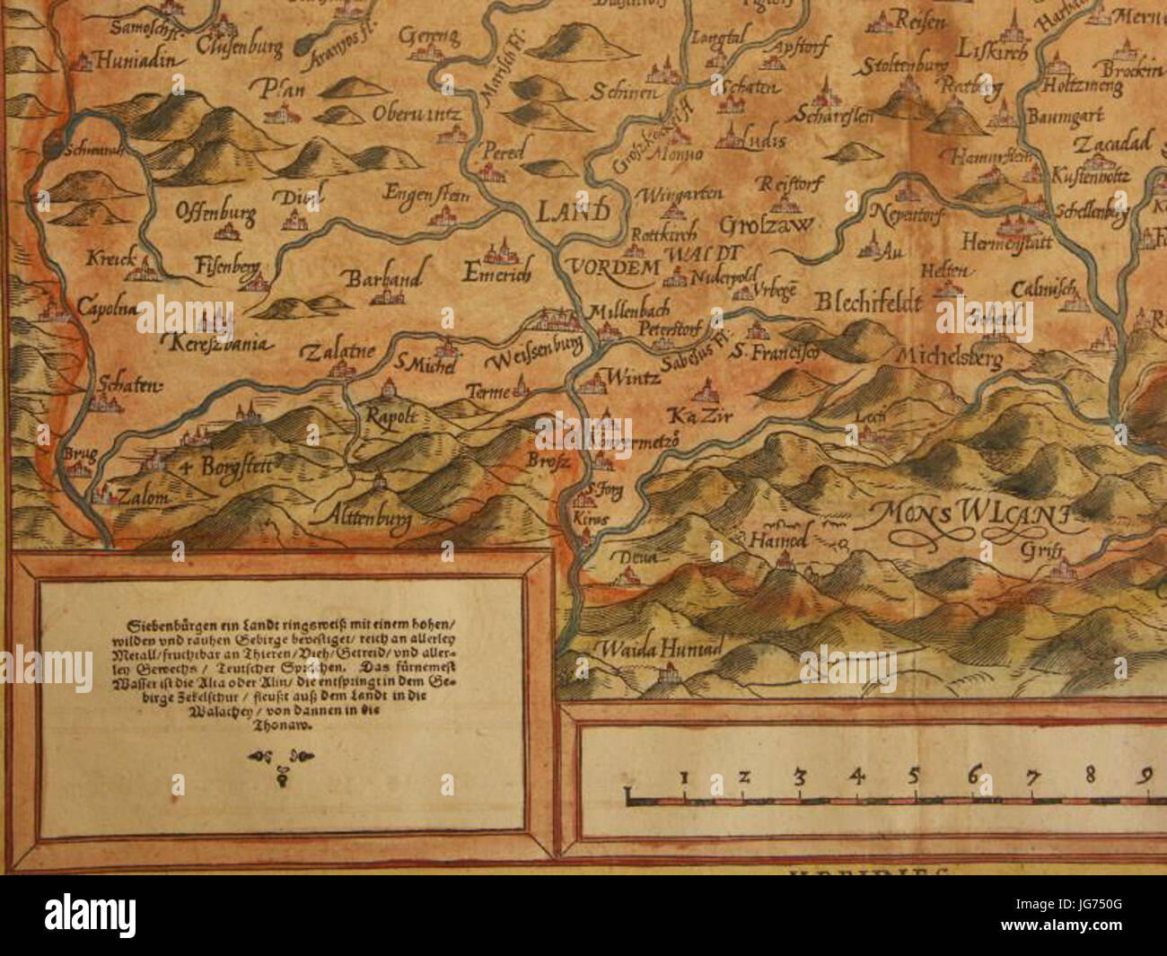A historical map depicting Transylvania, showcasing the region’s ...