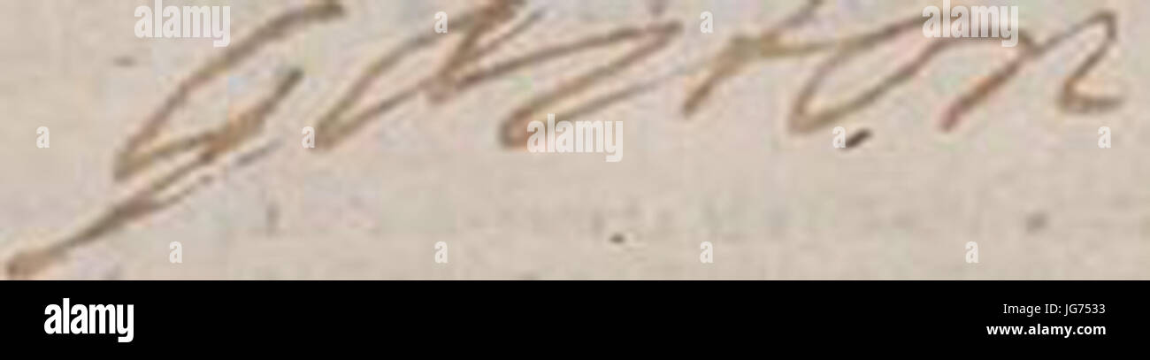 Signature of Gaston of France Duke of Orléans at the marriage of the ...